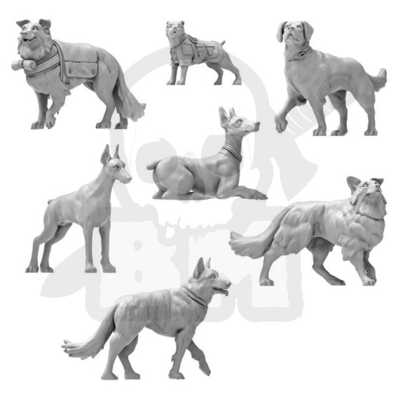 Battle-Models > 3D printed set War Dogs 1:35 - psy wojskowe 7 szt.